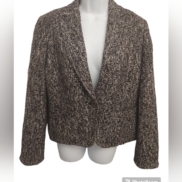 Sharagano | Jackets & Coats | Sharagano Wool Blend Black And White ...